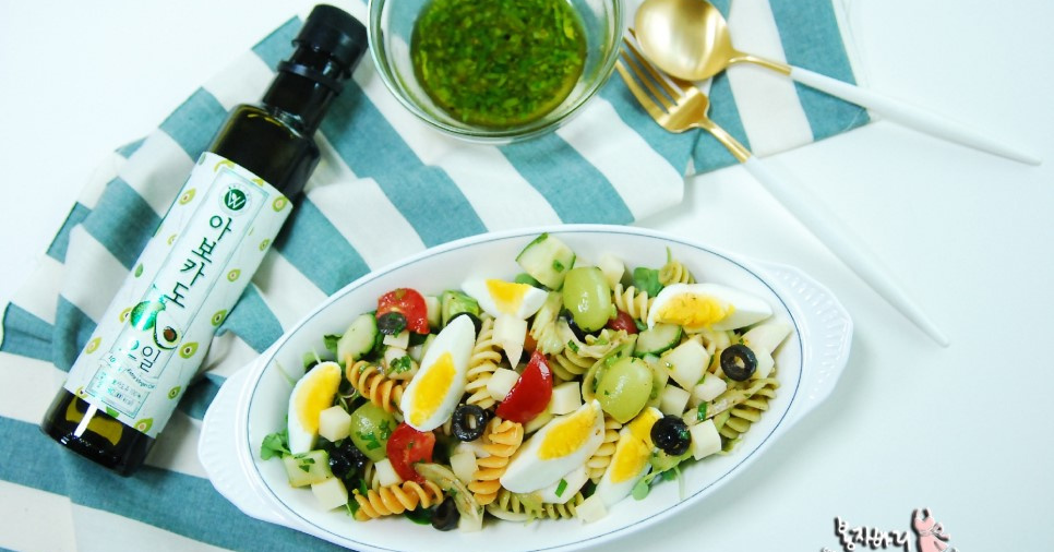 A new diet menu!How to make pasta salad! w. Avocado oil recommen