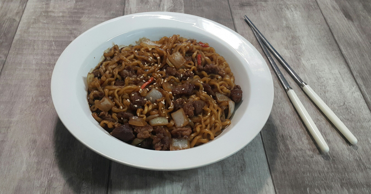 간단 한그릇 소고기 짜장라면