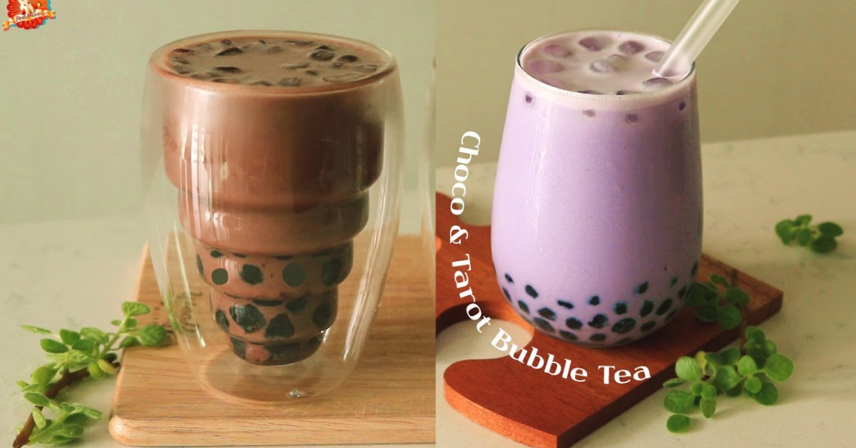 [홈카페] 초코소라버블티 만들기 // *How to make Choco Bubble Tea~!!