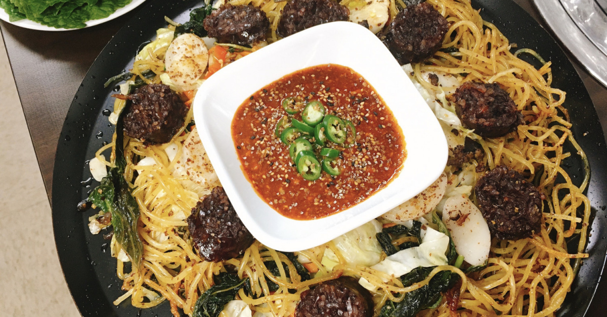 Stir-fried white sundae