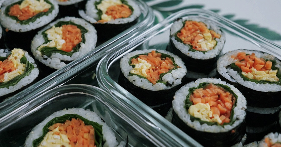 가와지쌀로 만드는 건강한 당근라페김밥