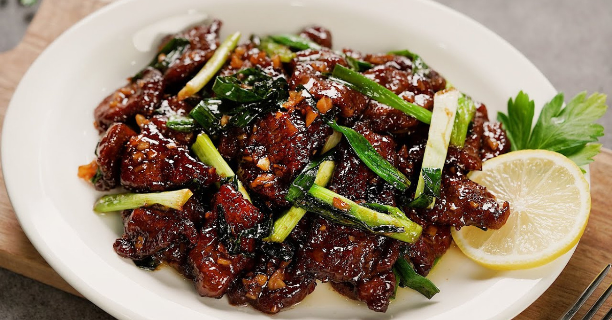 홈파티, 연말요리에 스테이크 말고 (몽골리안 비프)