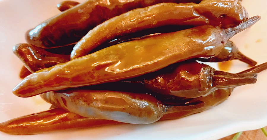 Pickled cheongyang chili pepper Pickled soy sauce marinating sum